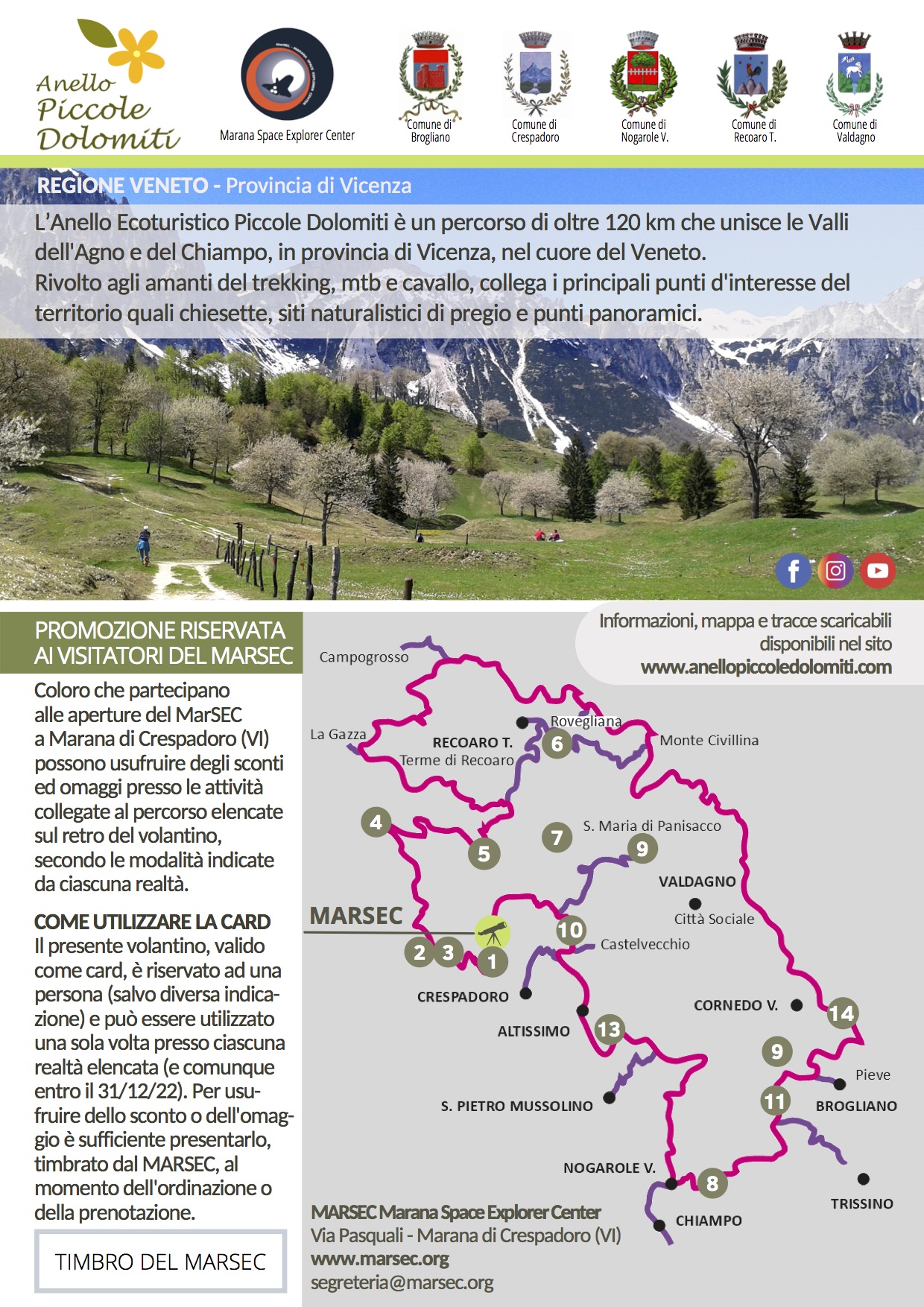 Anello Piccole Dolomiti, ecco la "card" | TViWeb